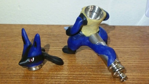 Lucario Claymetal Smoking Pipe Pokemon Super Smash By Pokeland