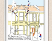 Popular items for custom house drawing on Etsy