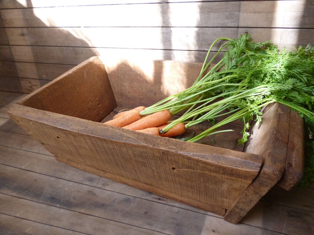 French Potager Basket, Rustic Wooden Trug, Wooden Container, Garden ...