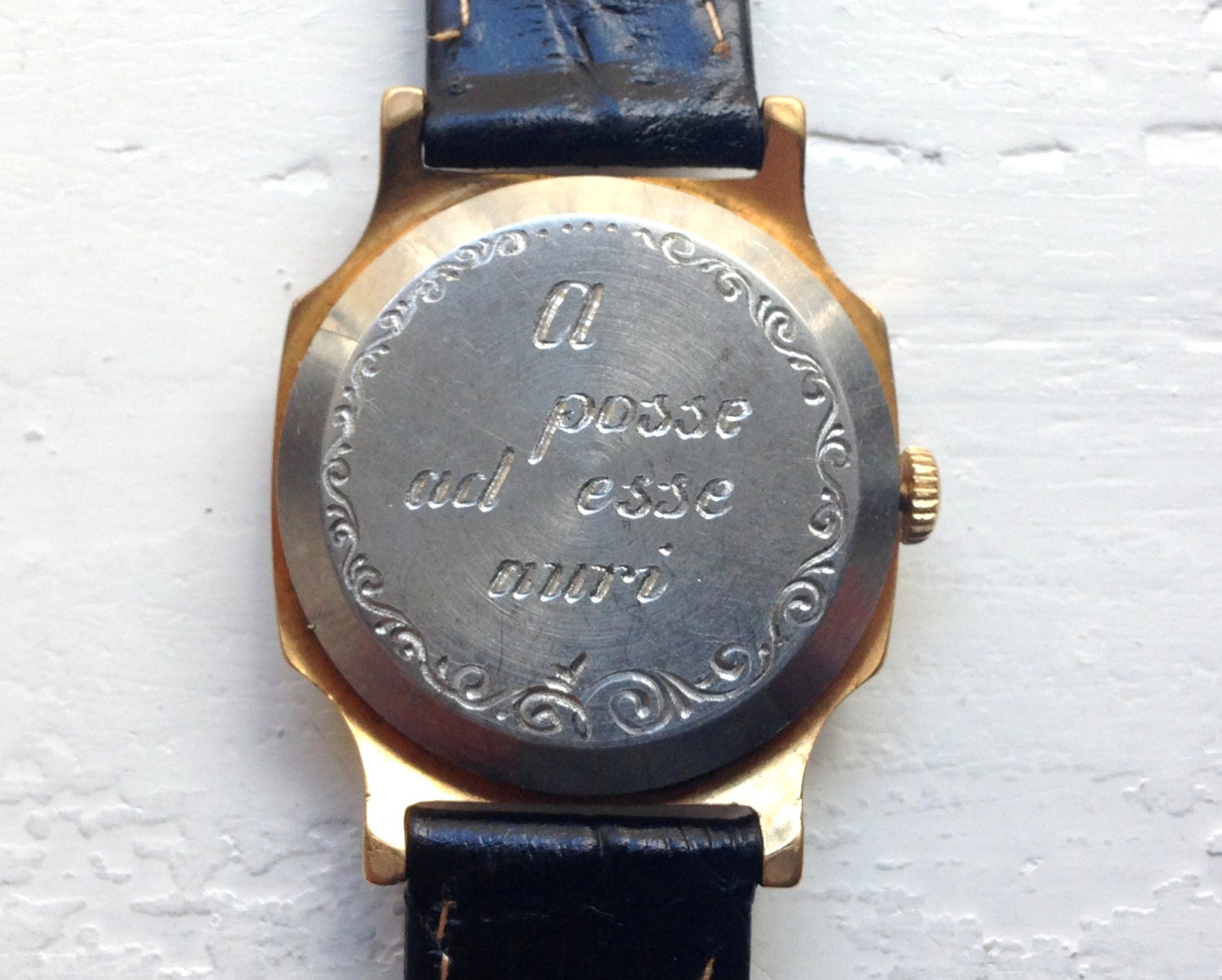 Engraving on watch back cover of any watch in my by TickTackShop