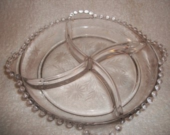 Glass relish tray | Etsy