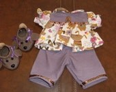 16" Cabbage Patch Doll Clothes~3 pc. PUPPY DOGS/DOGGIES Pajamas with ...