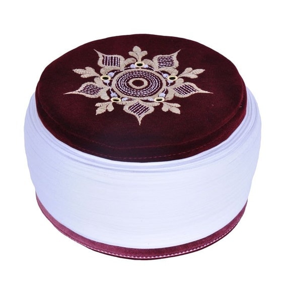 Handmade Prayer Hat Sarik Men Kufi Muslims Hat Skull Cap