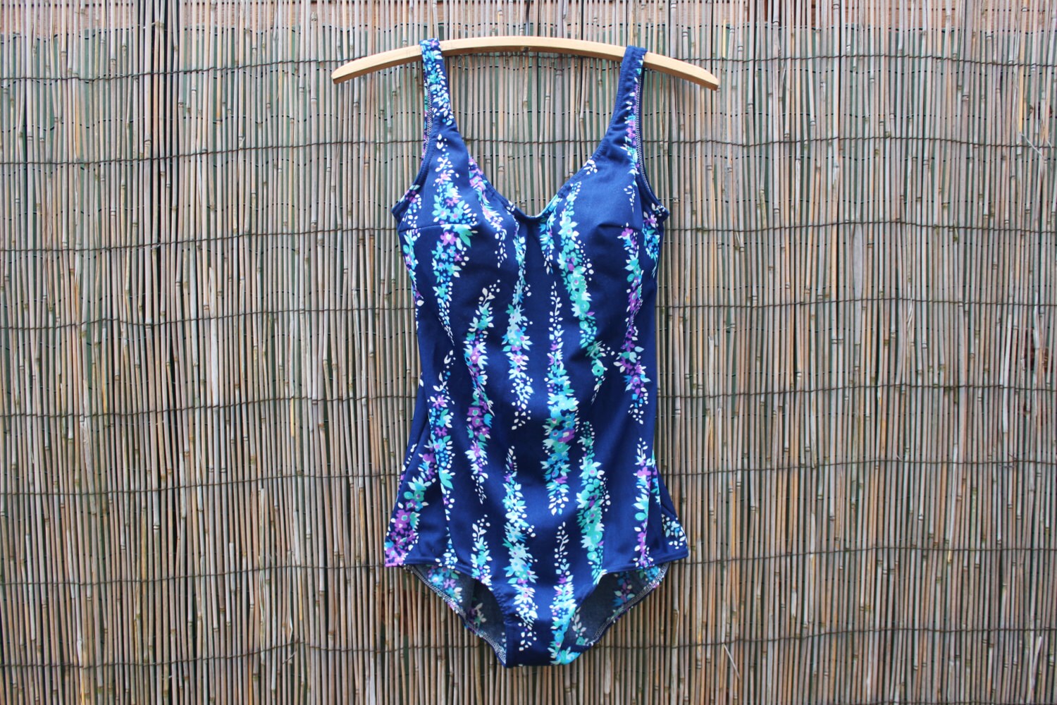 Vintage Blue Swimsuit DDR Vintage Bathing Costume Blue One