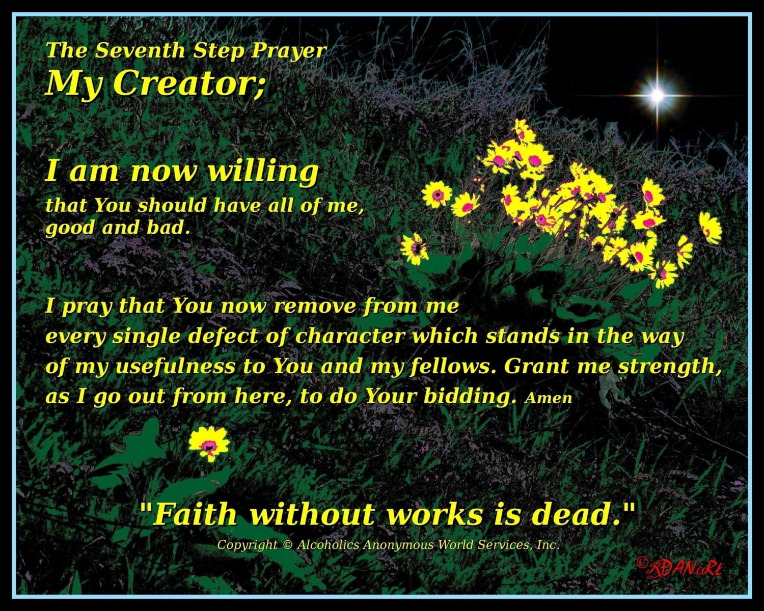 AA 7th Step Magnet Alcoholics Anonymous AA Recovery