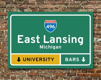 Unique east lansing related items | Etsy