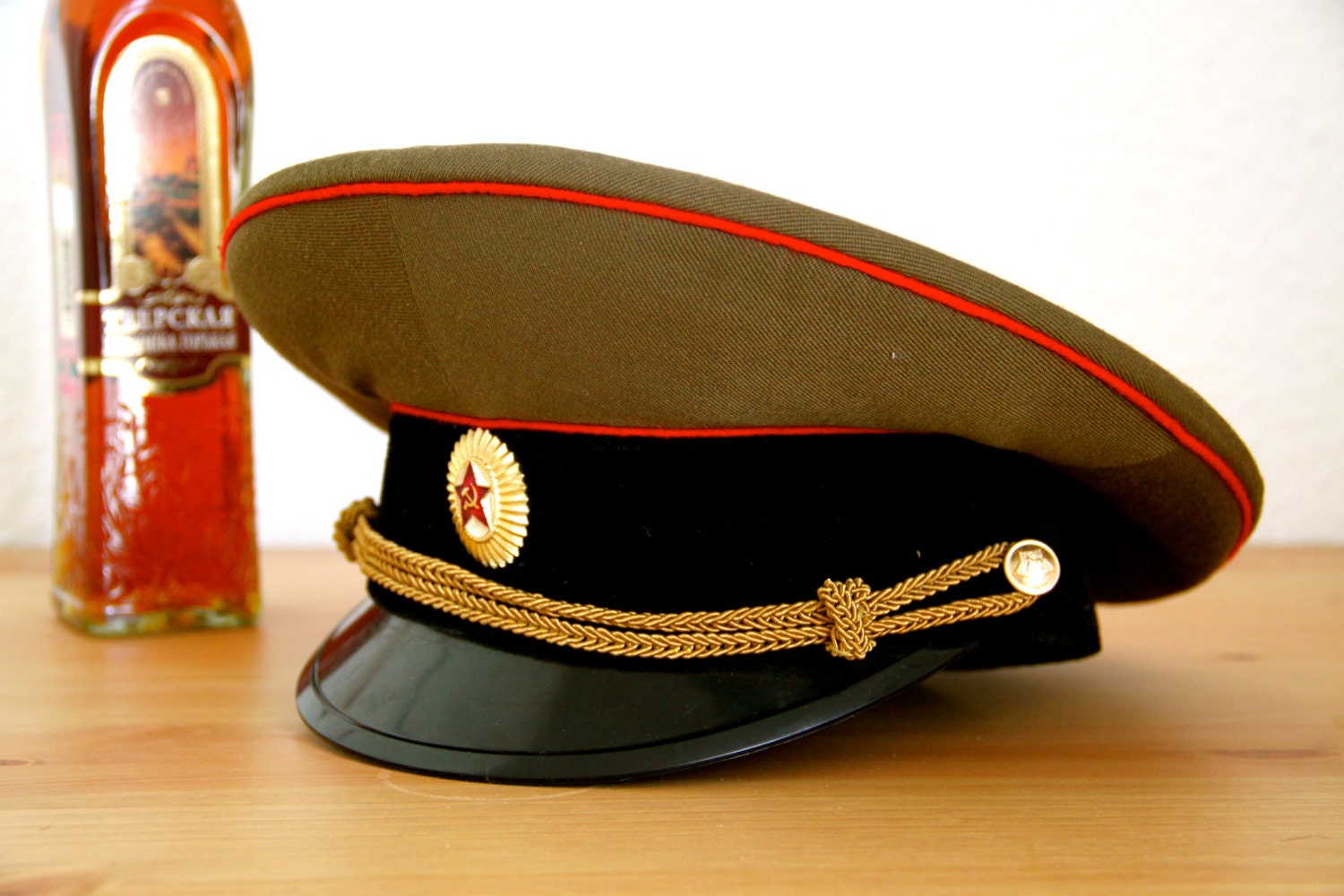 Vintage original Soviet Military Cap, made in USSR-Vintage originales ...