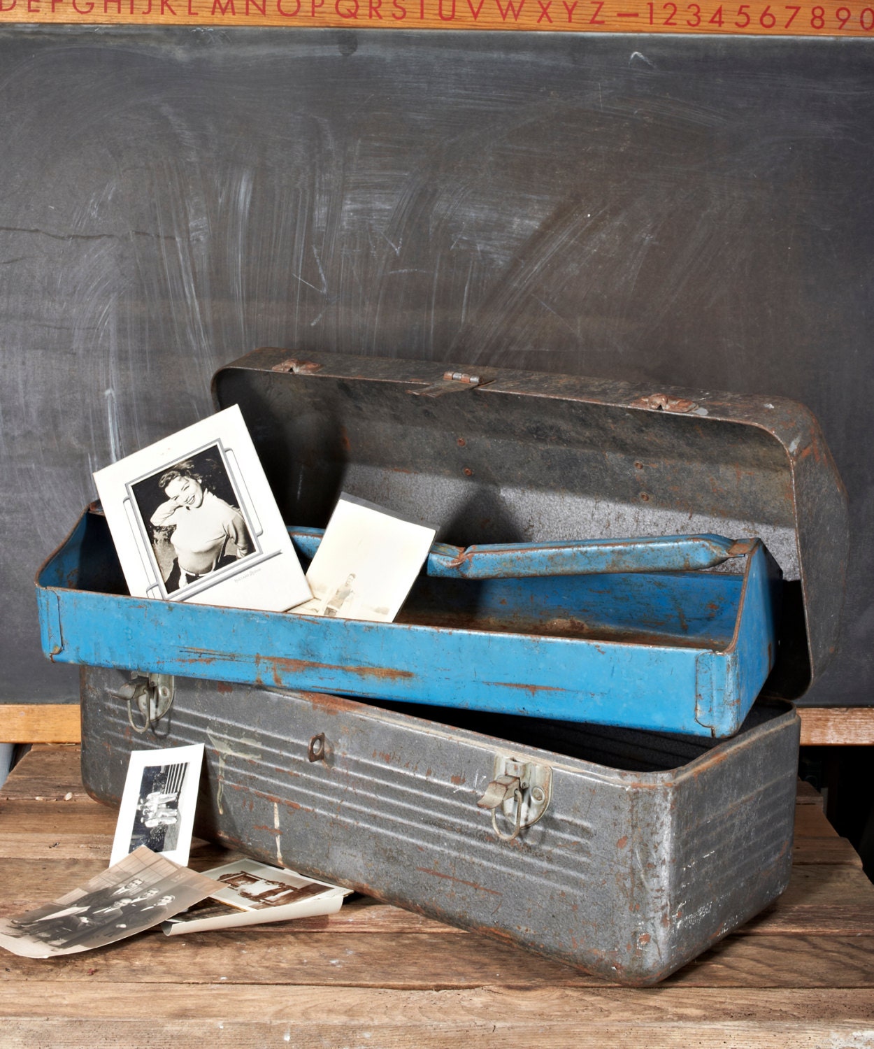 Vintage Rustic Metal Simonsen Tool Box Handle, Chest Industrial Man ...