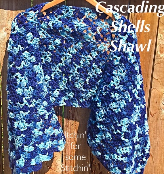 Items similar to Cascading Shells Shawl on Etsy