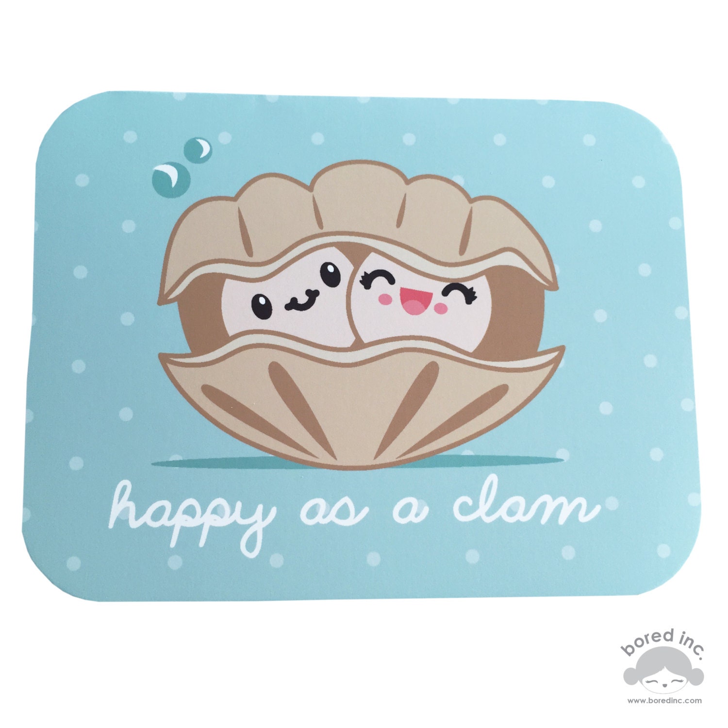 Happy as a Clam Card for love anniversary any occasion by BoredInc