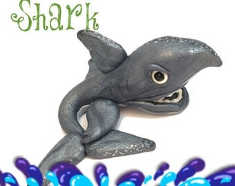 Unique polymer clay shark related items | Etsy