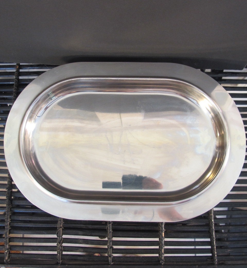 Vintage 60’s heavy stainless steel tray – Haute Juice