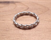 Popular items for silver braided ring on Etsy