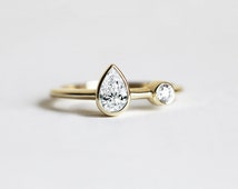 Popular items for two stone ring on Etsy
