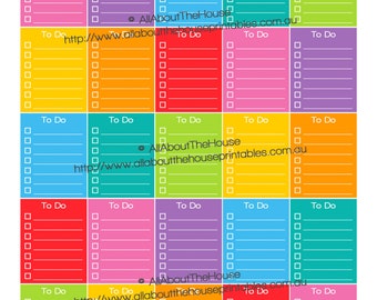 To Do List Checklist Planner Stickers Printable Calendar