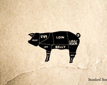 Popular items for pig rubber stamp on Etsy