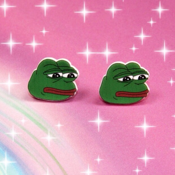 Items similar to Pepe The Frog Earrings, Pepe The Frog on Etsy