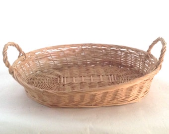 Large shallow basket | Etsy