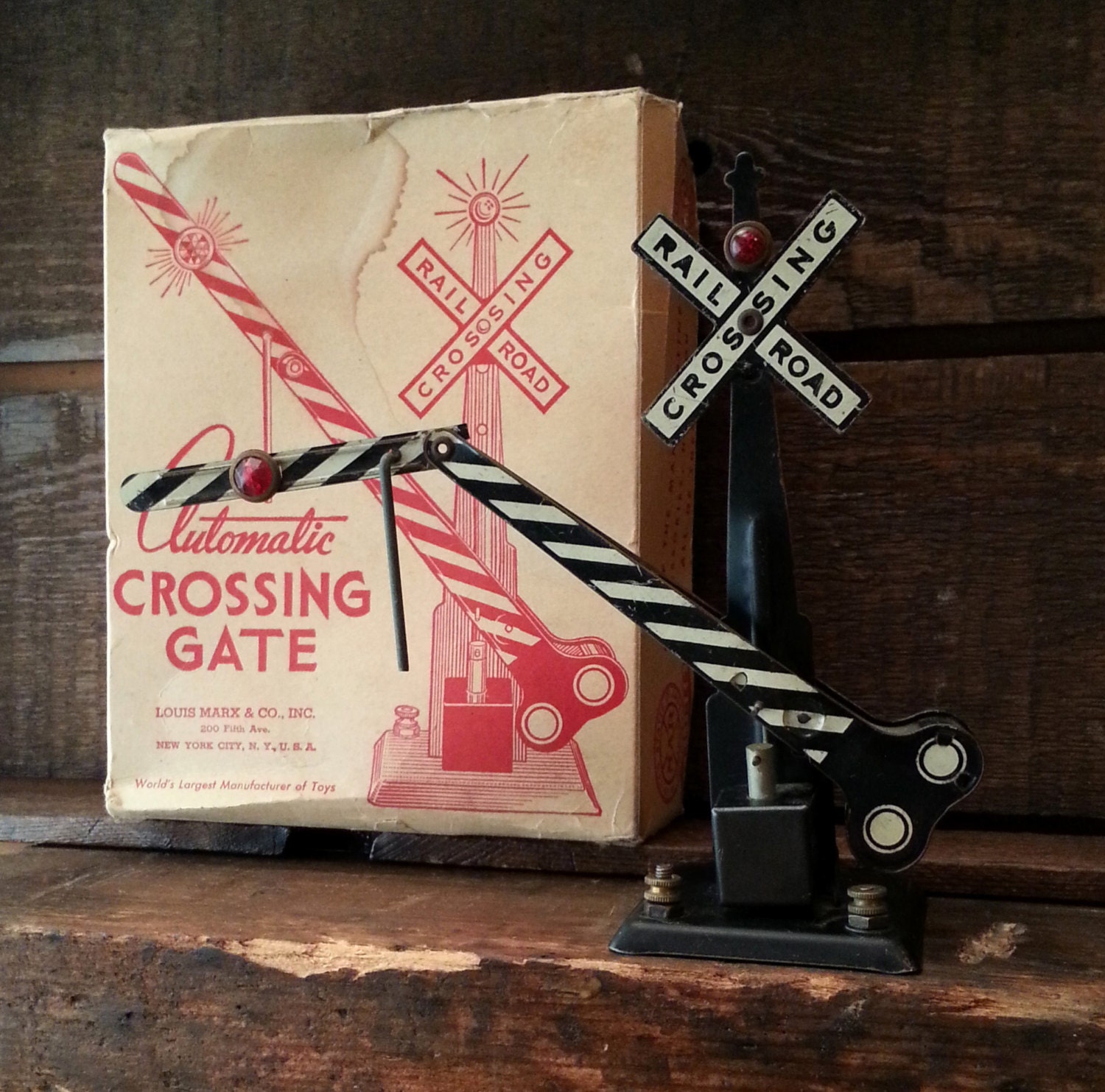 Vintage Railroad Crossing Gate #438 by Louis Marx – Working 1950’s ...