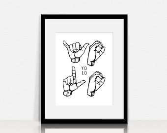 Yolo sign | Etsy