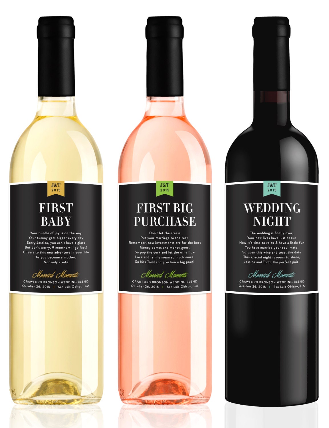 Wedding Milestone Wine Labels Fun Wedding Gifts Engagement