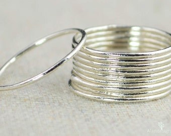 Thin silver ring | Etsy