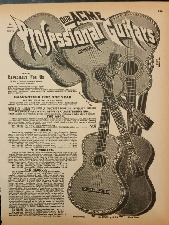 Items similar to Guitars, Mandolins, Musical Instruments, Vintage ...