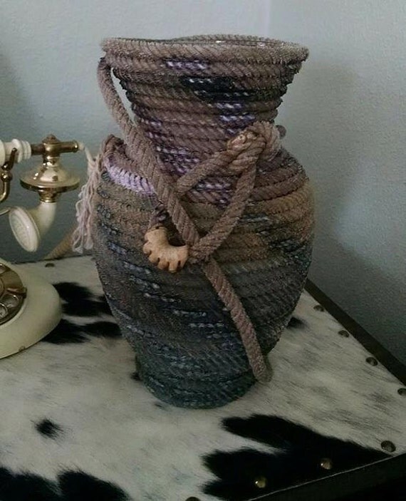 Lariat Rope Vase by RanchStudioArtworks on Etsy