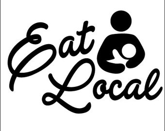 Eat local decal | Etsy