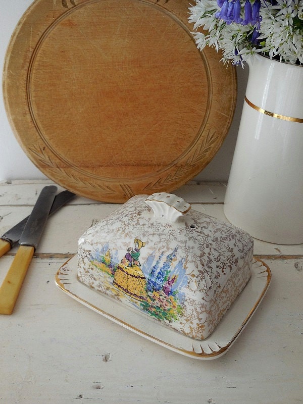Vintage butter dish, Crinoline Lady – Haute Juice