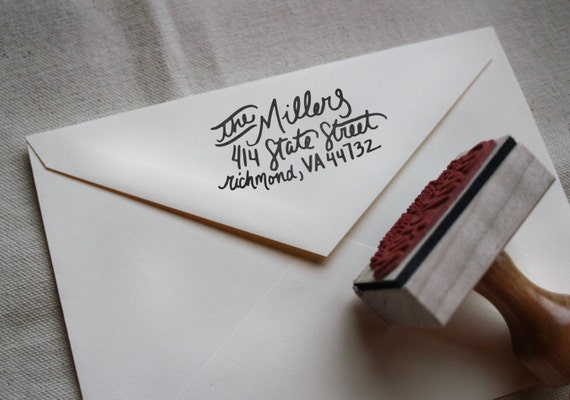 Custom All Hand Written Calligraphy Stamp Return Address