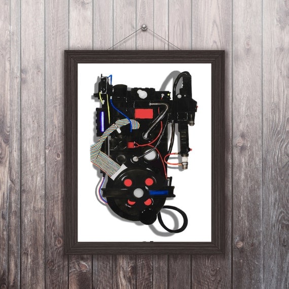Items similar to Ghostbusters (Proton Pack) Inspired Illustration 5 x 7 ...
