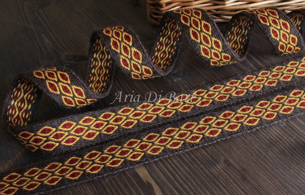 Tablet weaving trim diamonds pattern tablet weaving viking