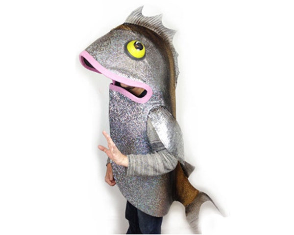 Fish costume. ADULT SIZE. Handmade eco & animal friendly.