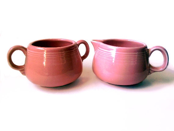 Fiestaware Pink Ceramic Cream and Sugar Bowls – Haute Juice