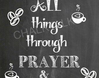 Kitchen Decor PRINTABLE signs. Set of Chalkboard Kitchen