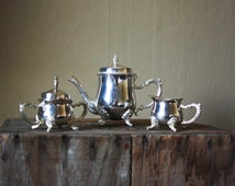 Popular items for silver tea set on Etsy