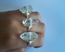 Popular items for quartz crystal ring on Etsy