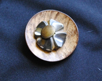 Button brooch | Etsy