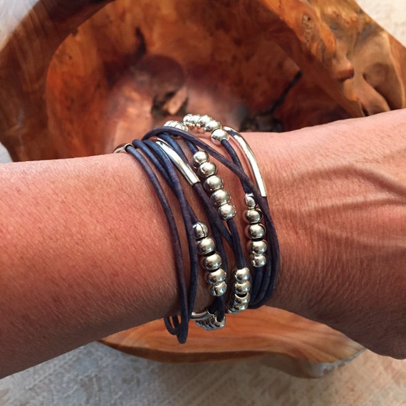 Items Similar To Boho Leather Wrap Bracelet On Etsy