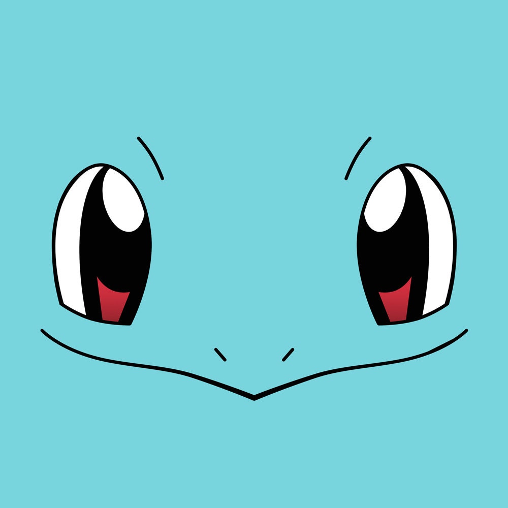 Squirtle Face Pokemon Sticker by Player1Stickers on Etsy