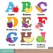 Alphabet A-Z Digital Clipart Vegetable and Fruit Aphabet