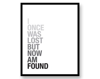 I once was lost | Etsy