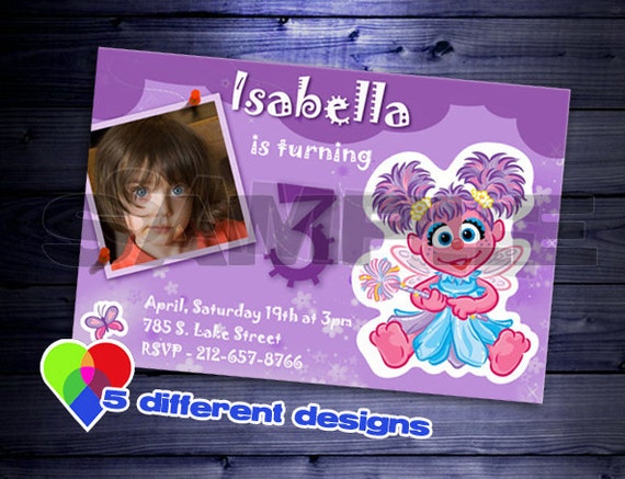Abby Cadabby Invitation Birthday Party Invites Elmo Printable