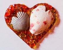 Popular items for seashell heart on Etsy