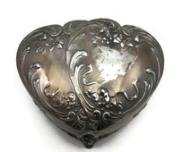 Popular items for silver heart box on Etsy