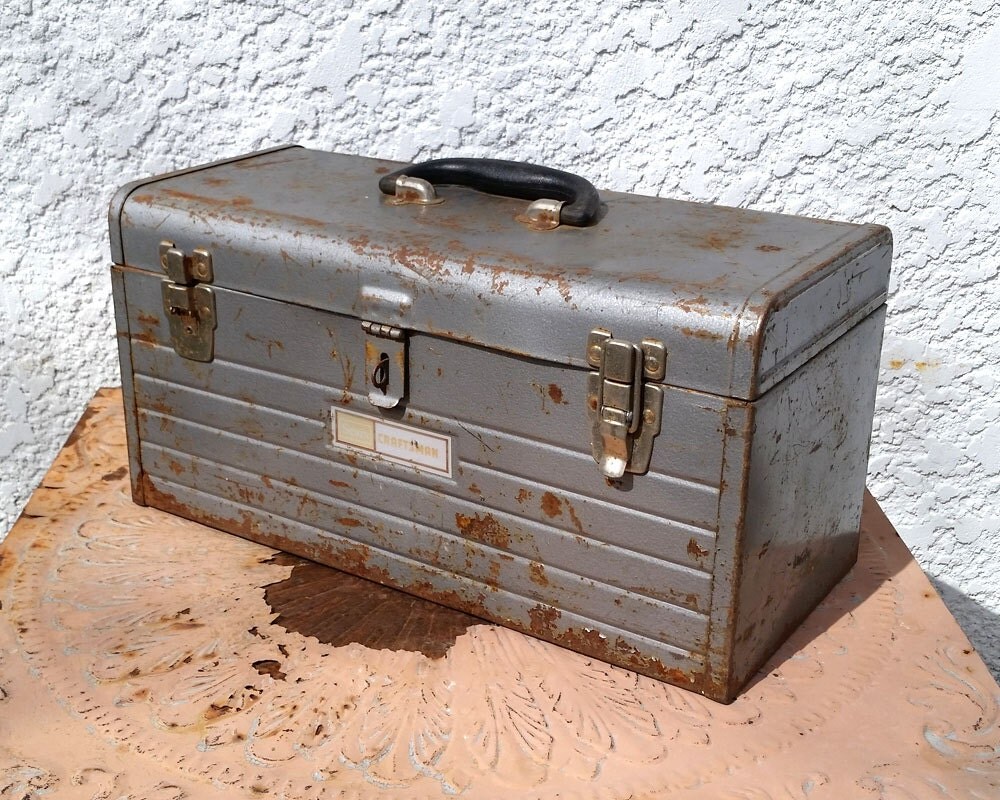 Vintage Heavy-Duty Sears Craftsman Grey Tool Box, Rustic – Haute Juice