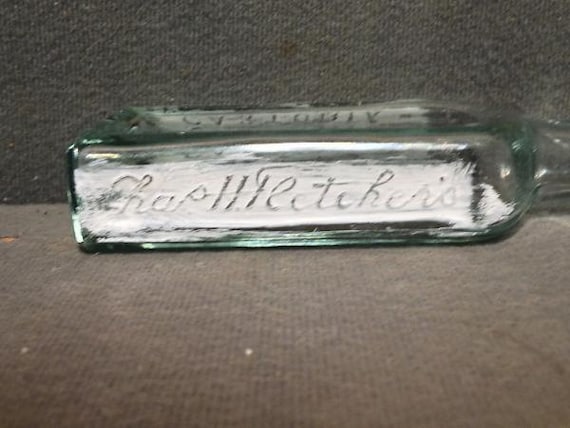Antique Embossed Bottle Chas H Fletcher's Castoria
