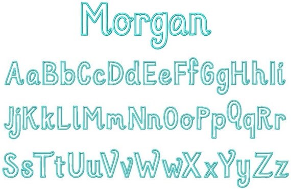 Machine Embroidery Design Applique Morgan Applique Alphabet