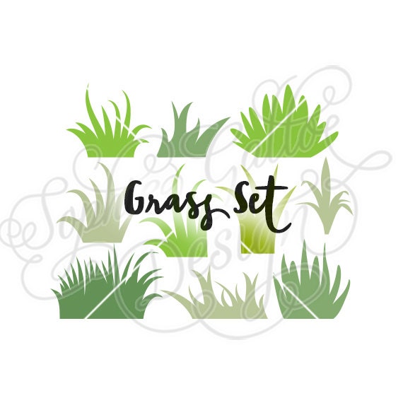 Grass Set Design SVG DXF digital download file Silhouette